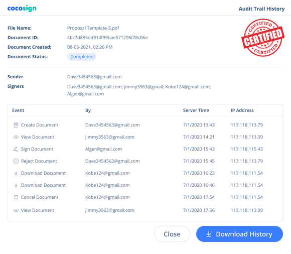 Manage the signing sequence