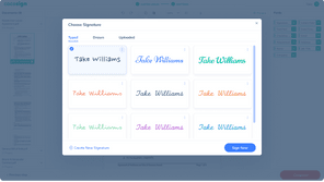1. Click eSign Document Now