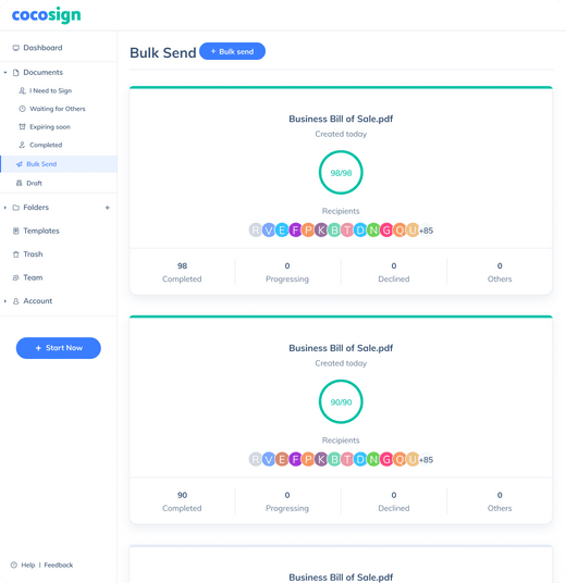How to Bulk Send Documents with CocoSign