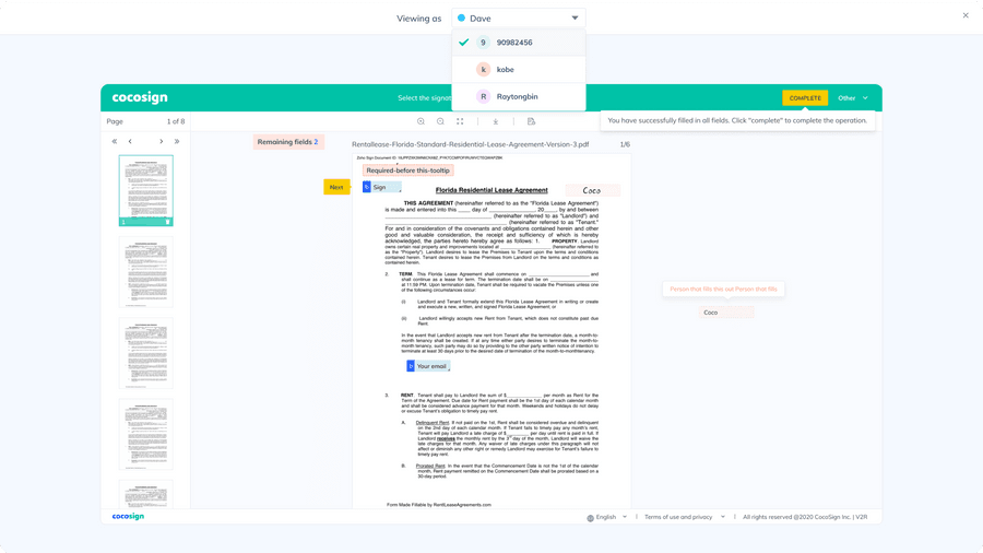 In the final stage, you can leave a note to all your recipients, set a ...