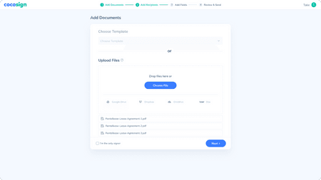 3. Add the recipients of your documents