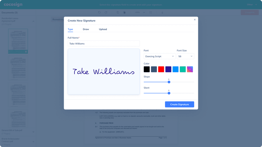 Click Complete on the top when you finish and the sender will be ...